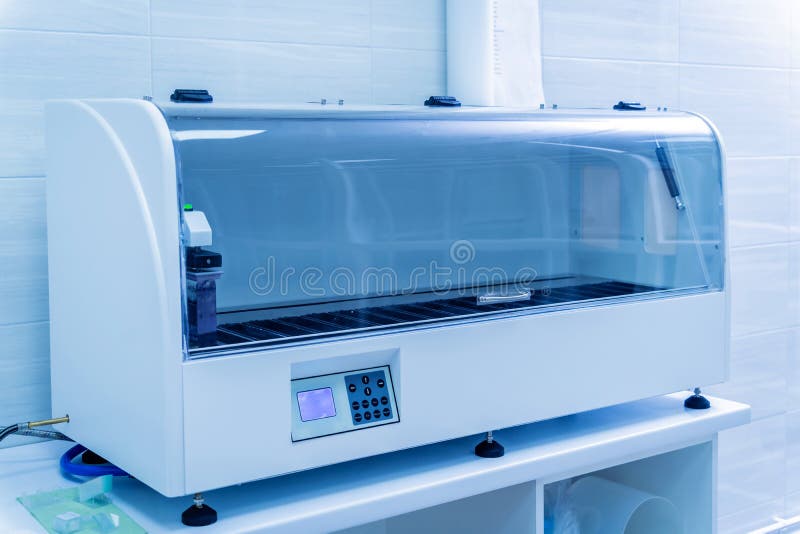 Automatic Multi Slides Stainer at the Modern Laboratory Stock Image ...