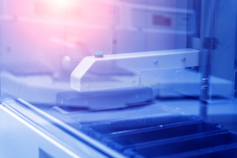 Automatic Multi Slides Stainer at the Modern Laboratory Stock Photo ...