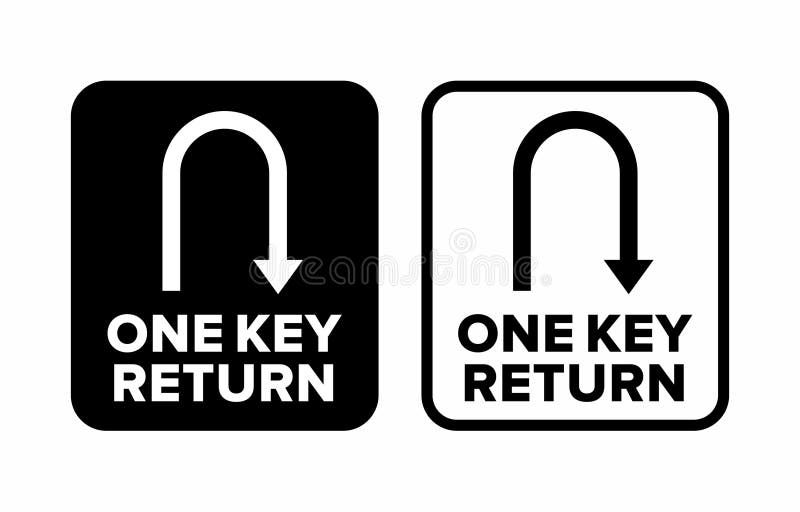 Automatic `one Key Return` Function Information Sign Stock Vector ...