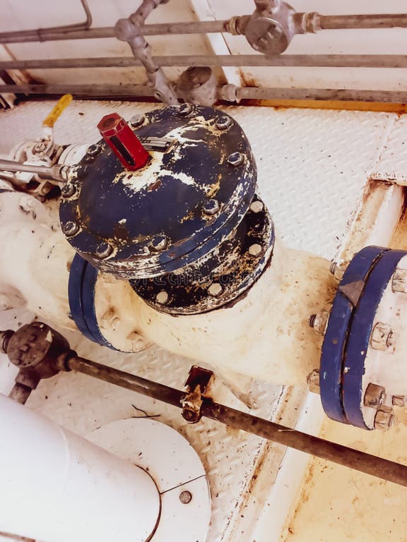 Automatic for Opening the Pipeline Shutter. Pneumatic Equipment Stock ...