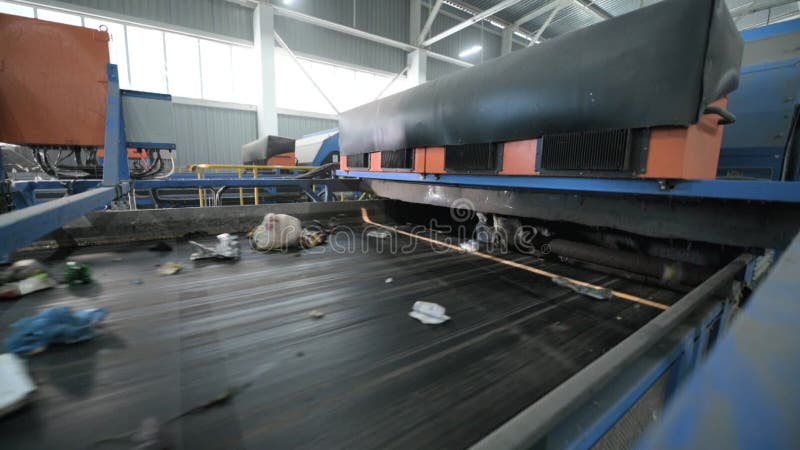 Automatic Opto-pneumatic Garbage Sorting Machine. Stock Video - Video ...