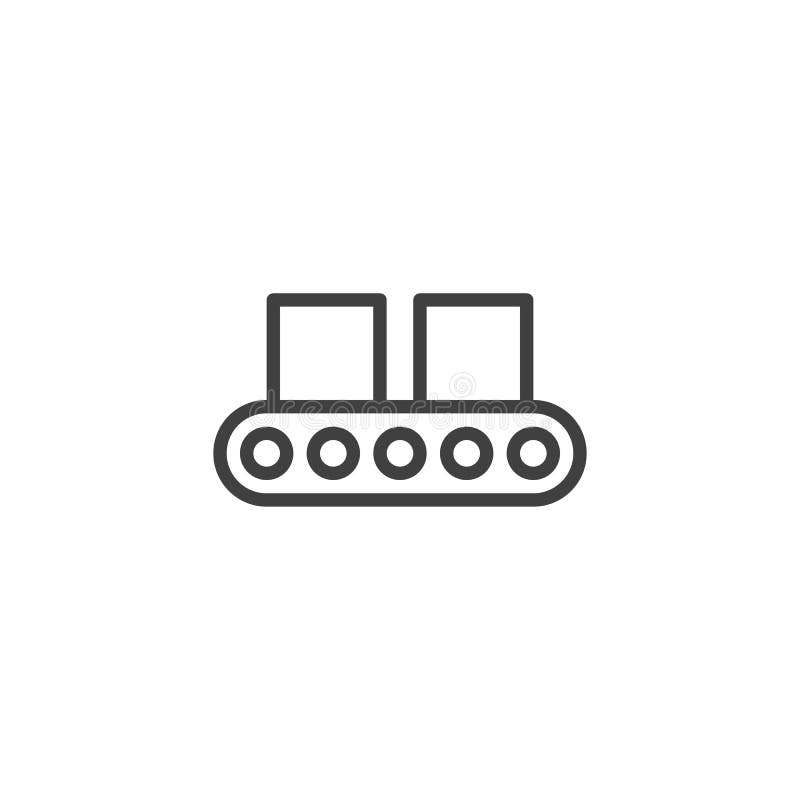 Automatic Packing Conveyor Line Icon Stock Vector - Illustration of ...