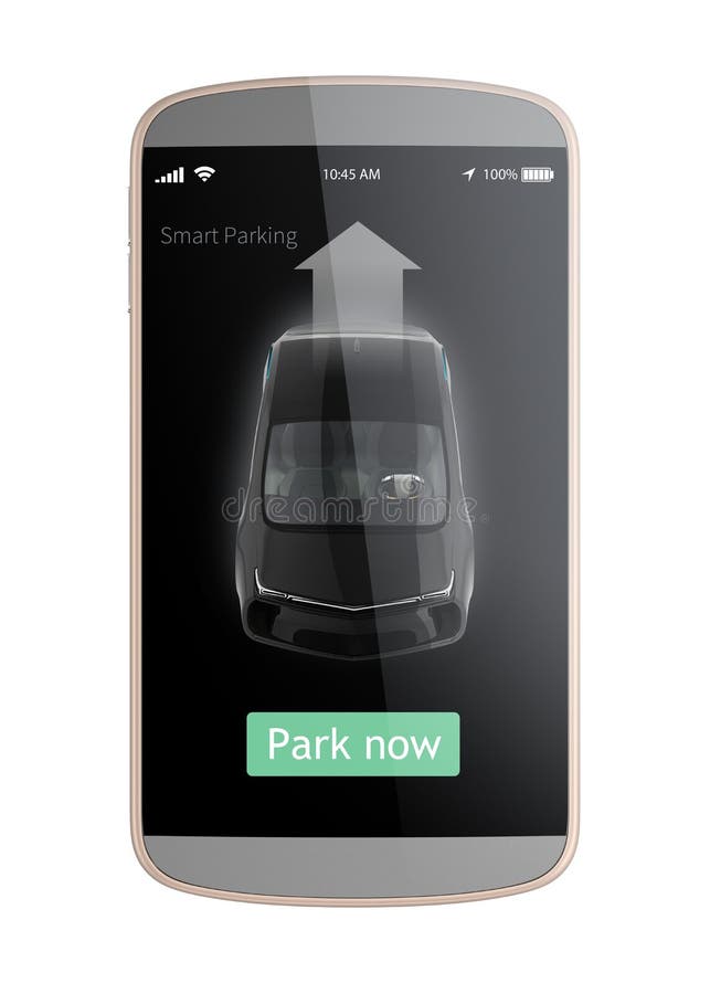 Automatic Parking Apps Interface Design Concept Stock Illustration ...