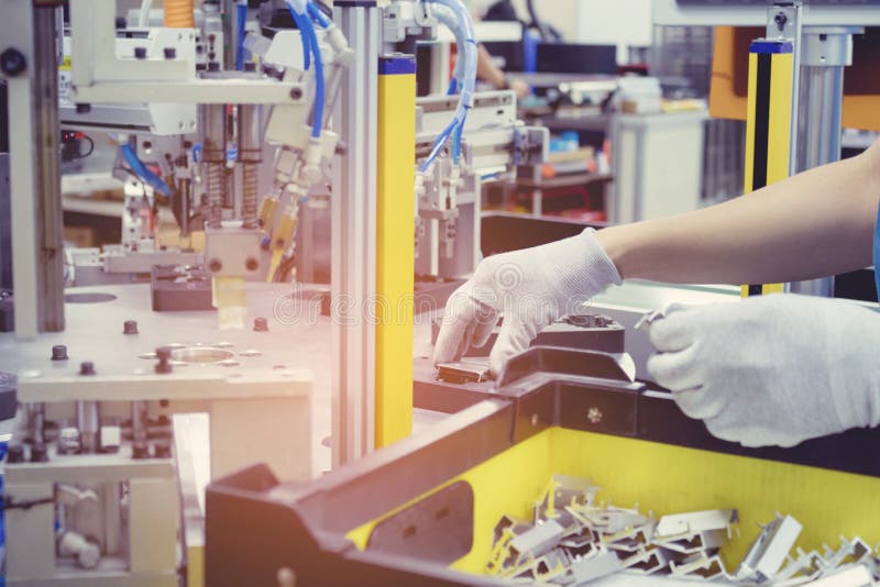 Automatic Part Assembly Machine. Stock Photo - Image of construction ...