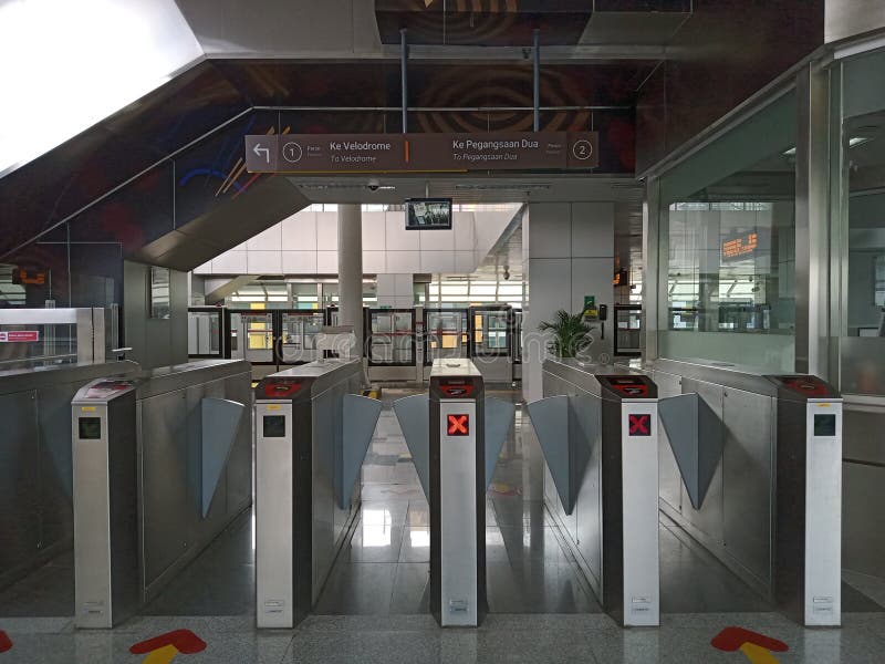 Automatic Payment Gate at the Light Rail Transit Station Editorial ...