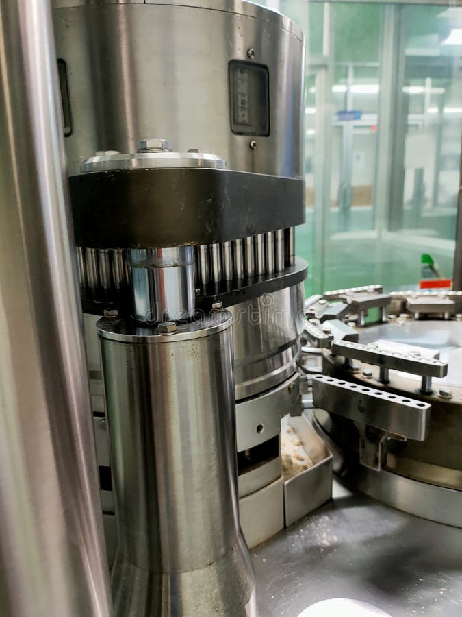 Automatic Pharmaceutical Capsule Filling Machine Stock Photo - Image of ...