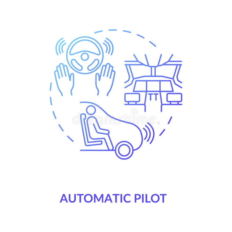 Automatic Pilot Concept Icon Stock Vector - Illustration of autopilot ...
