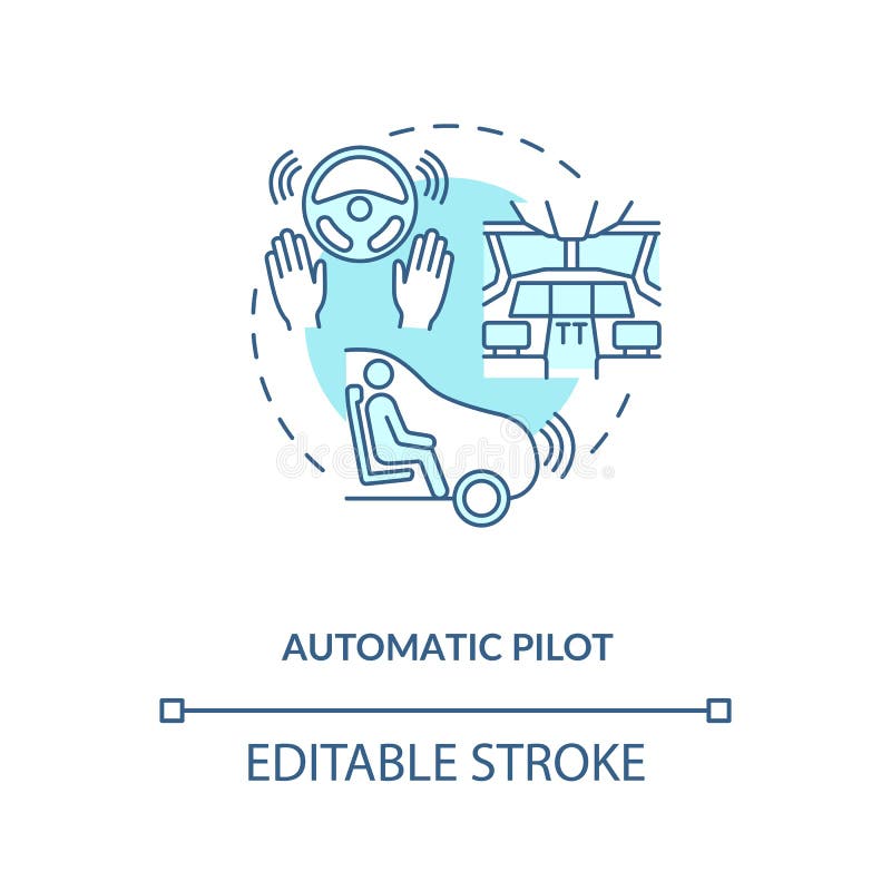Automatic Pilot Concept Icon Stock Vector - Illustration of iiot ...
