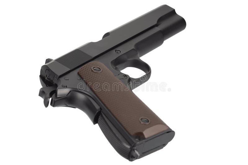 Automatic Pistol, Caliber .45 Stock Illustration - Illustration of ...