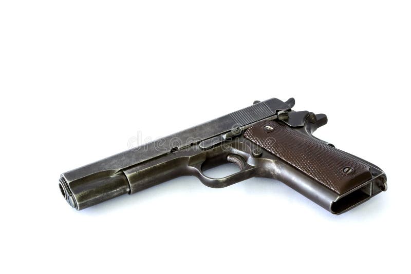 Pistol and bullets stock image. Image of copper, barrel - 34077409