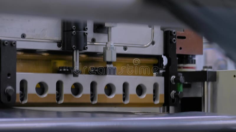 Automatic Plastic Bag Making Machine: Perforating Press Unit: Close Up ...