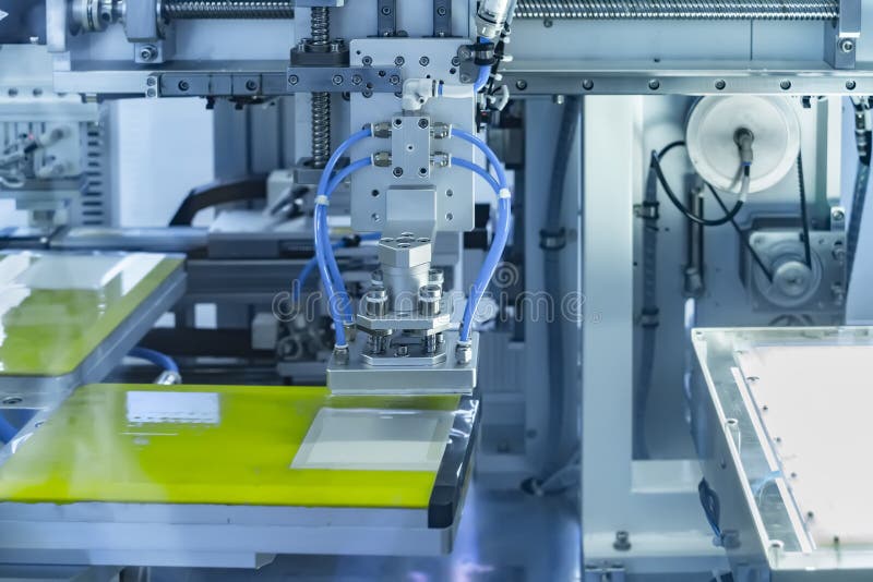 Automatic Pneumatic Piston Unit on Industrial Machine,automation ...