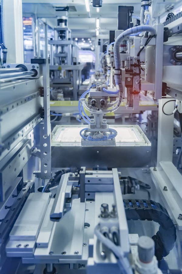 Automatic Pneumatic Piston Unit on Industrial Machine,automation ...