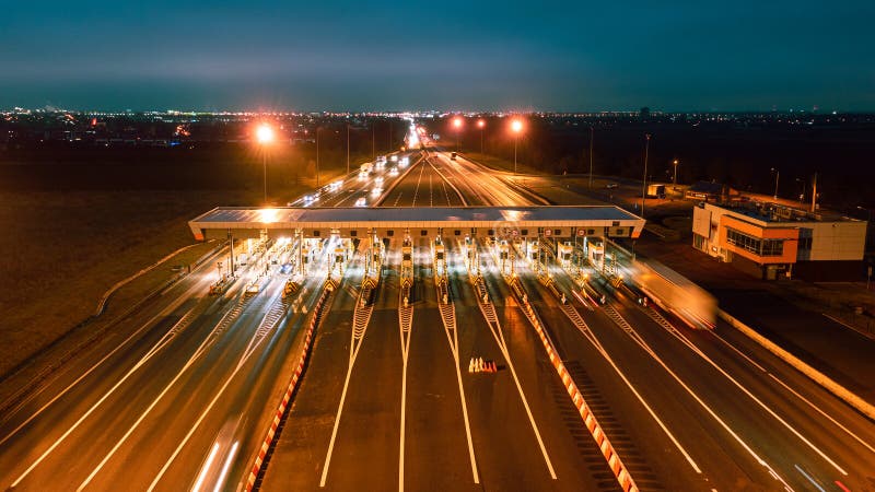 Automatic Point of Payment on a Toll Road. Turnpike Stock Image - Image ...