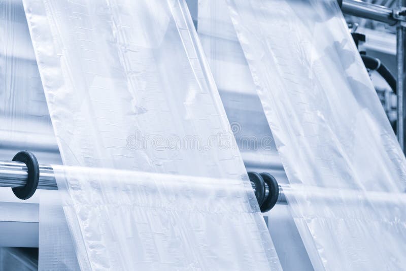 Automatic Polyethylene Plastic Bag Production Machine, Capturing the ...