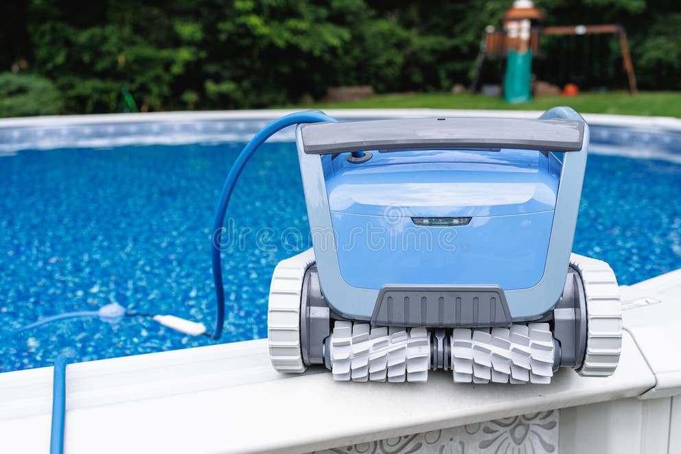 Automatic Pool Cleaning Robot Vacuum Stock Image - Image of smart ...