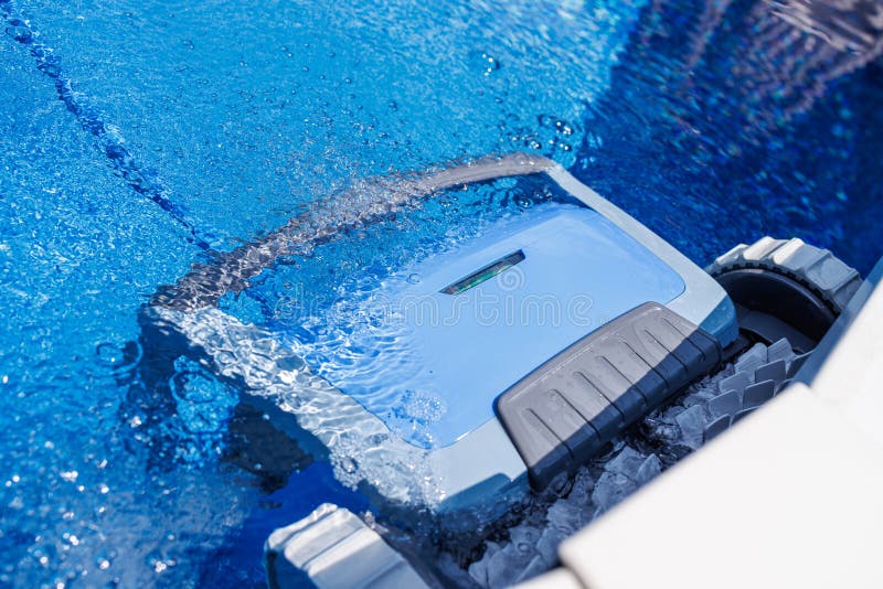 Automatic Pool Cleaning Robot Vacuum Stock Photo - Image of seasonal ...