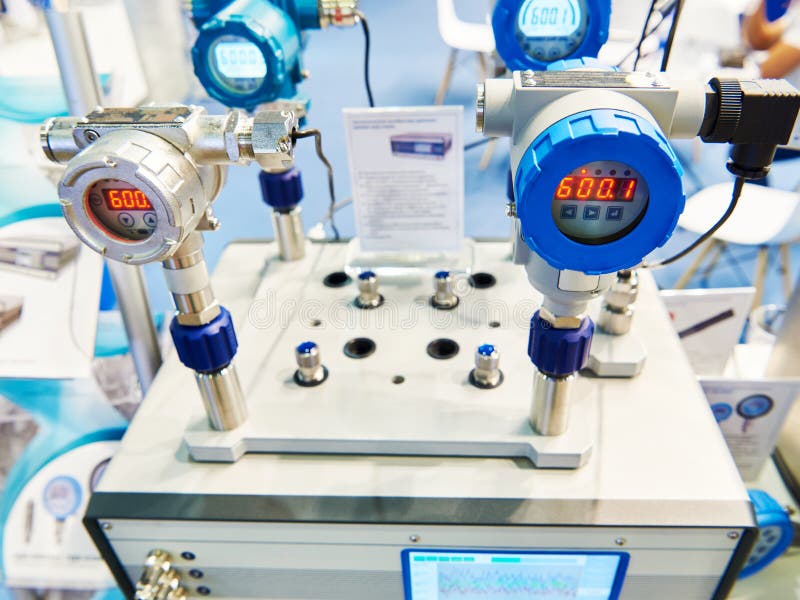Automatic Pressure Calibrator at Exhibition Stock Photo - Image of ...