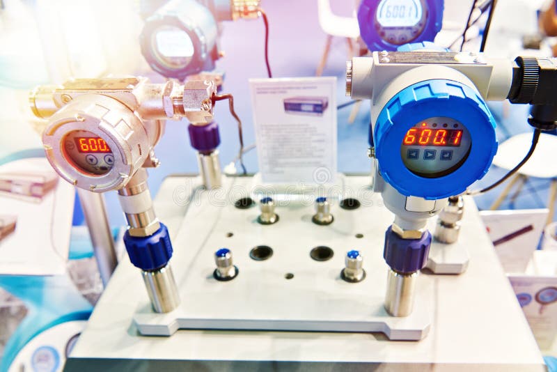 Automatic Pressure Calibrator at Exhibition Stock Photo - Image of ...