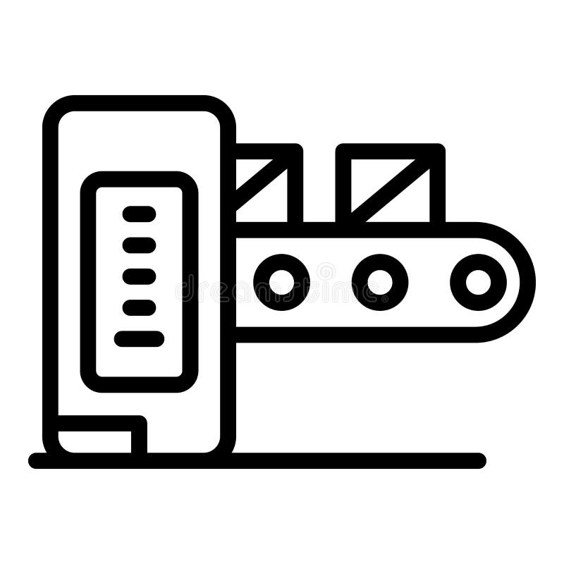Automatic Production Icon Outline Vector. Factory Conveyor Stock Vector ...