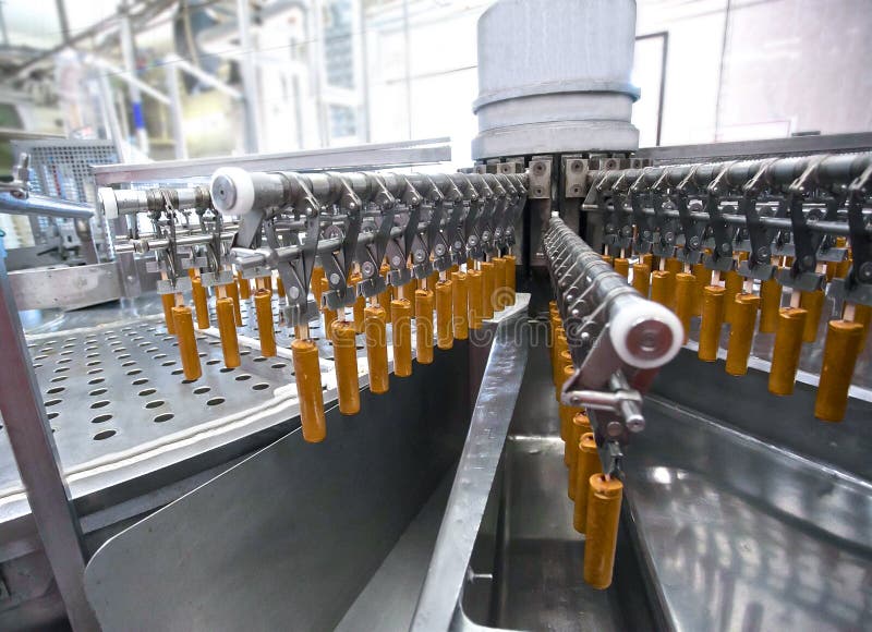 Automatic Production Line of Fruit Ice Cream Stock Photo - Image of ...