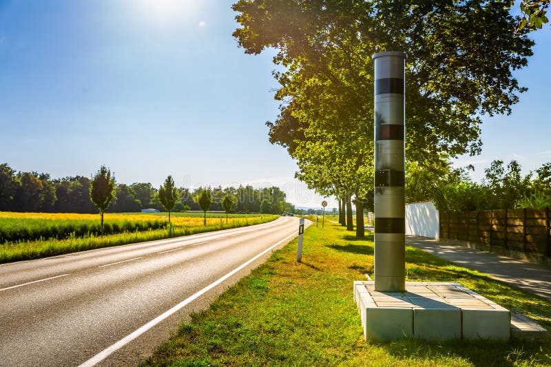 An Automatic Radar Control with Speed Limit Camera and Flash Stock ...