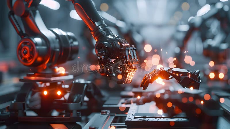 Automatic Raw Material Production Factory Stock Image - Image of ...