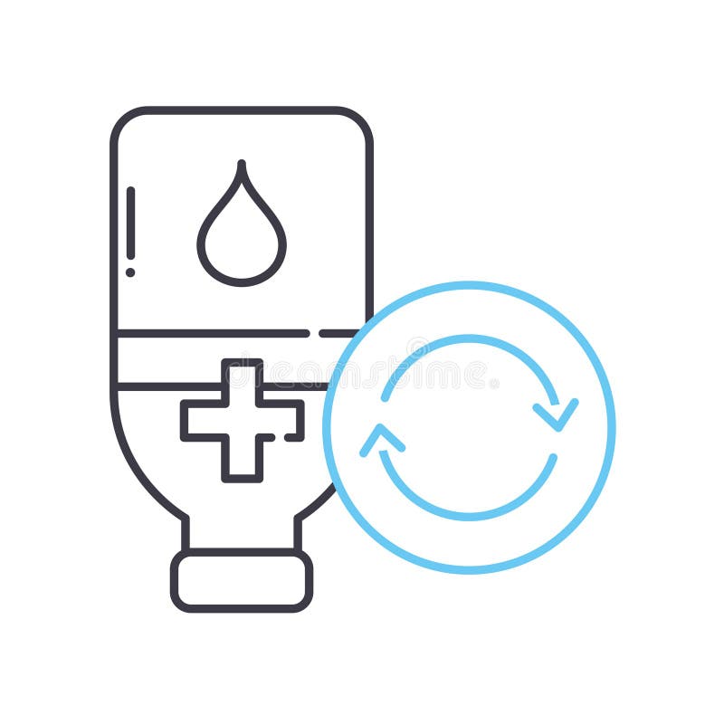 Automatic Refills Line Icon, Outline Symbol, Vector Illustration ...