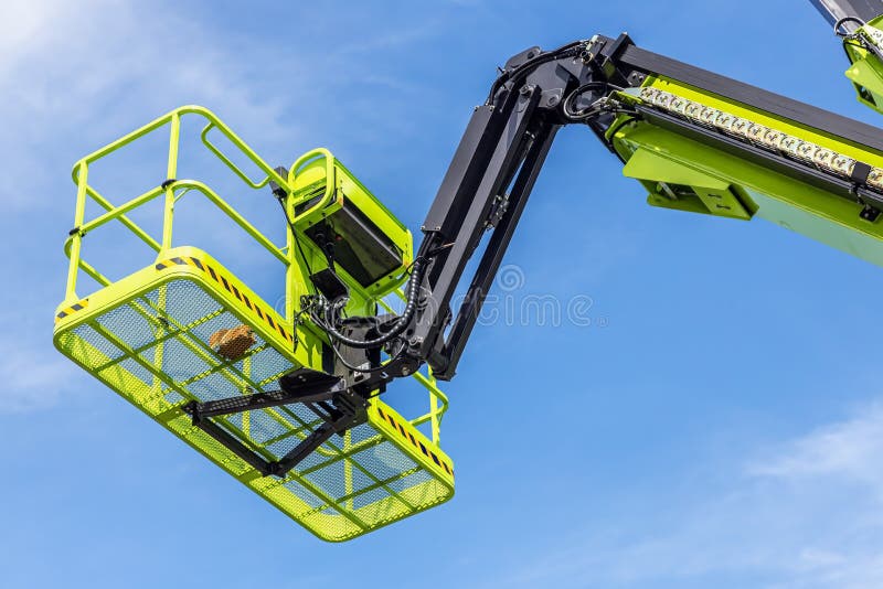 The Automatic Retractable Boom of the Construction Machine Stock Photo ...