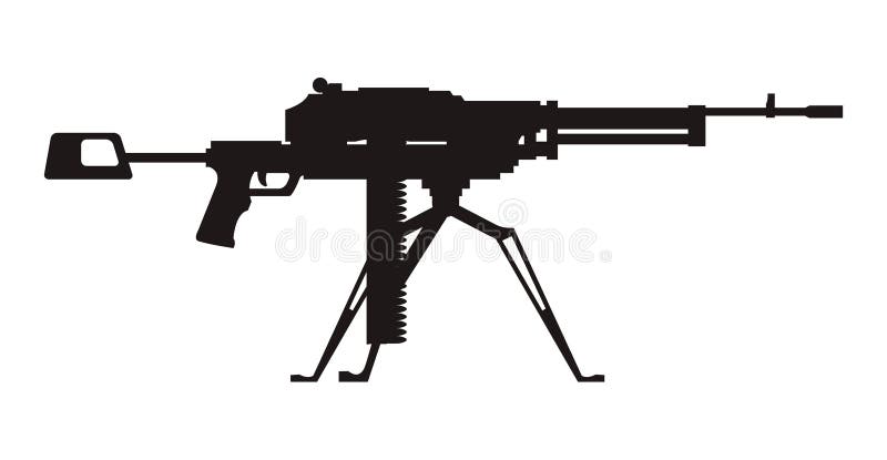 Automatic rifle weapon stock vector. Illustration of rifle - 232567204