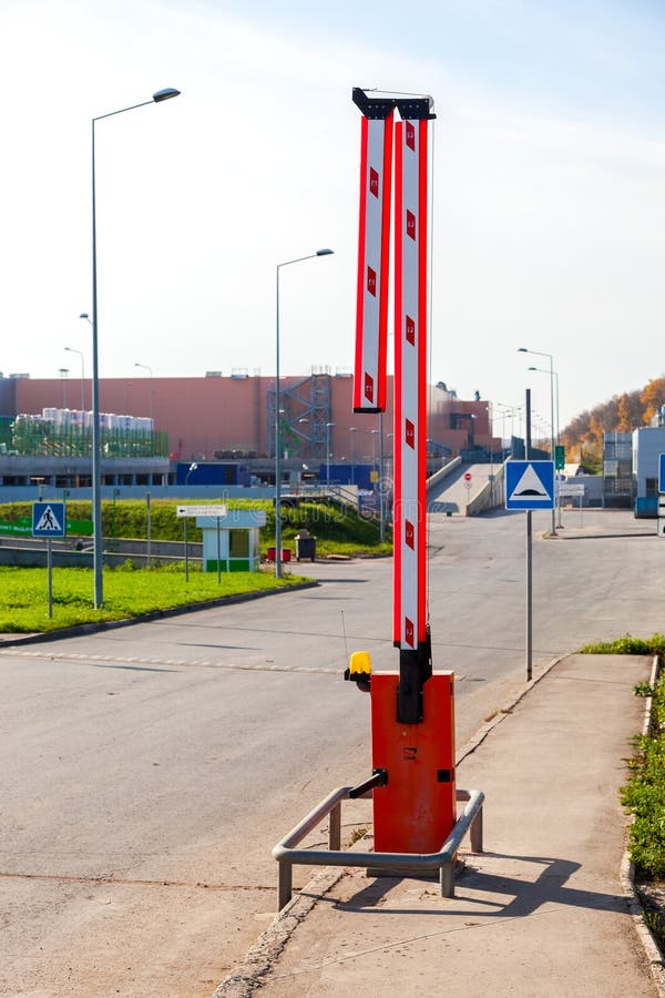Automatic Rising Arm Barrier for Entry or Stop Traffic Stock Photo ...