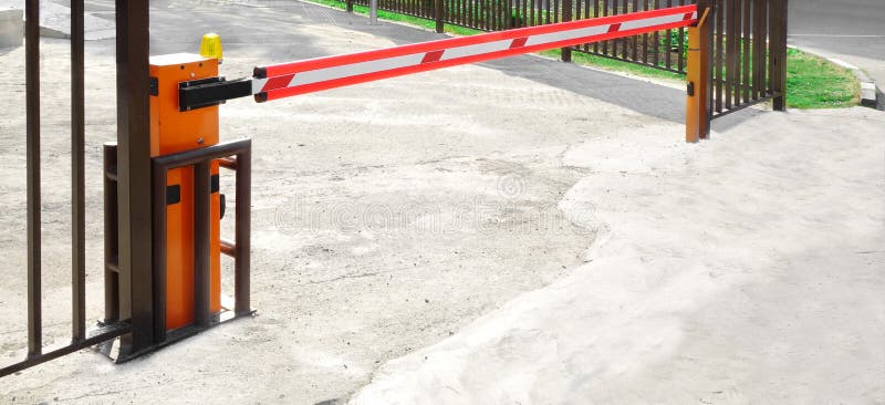 Automatic Rising Arm or Boom Barrier Stock Photo - Image of paid, city ...