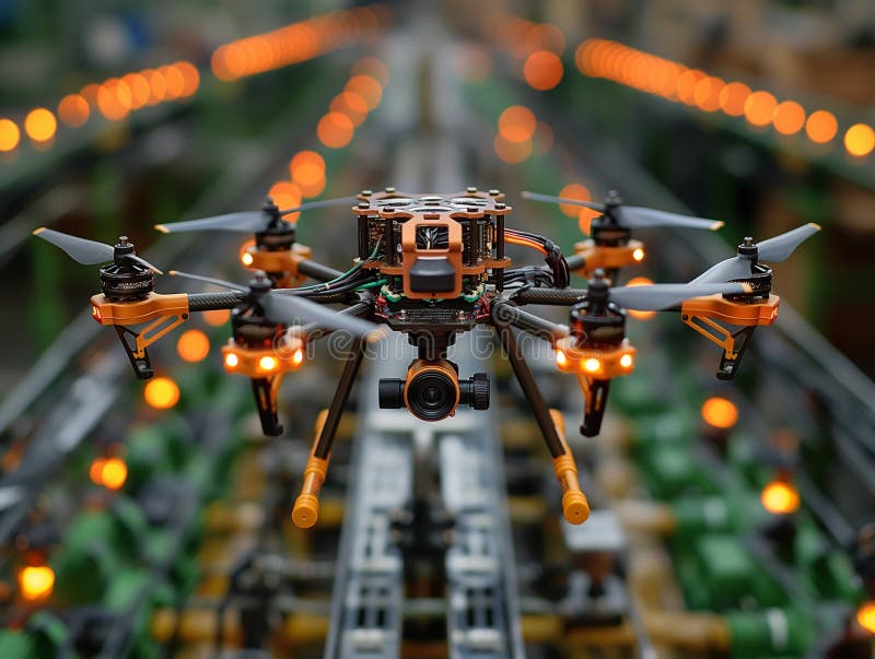 Automatic Robot Drill Machine Tool, Technological Production of Drones ...