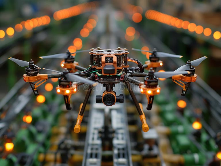 Automatic Robot Drill Machine Tool, Technological Production of Drones ...