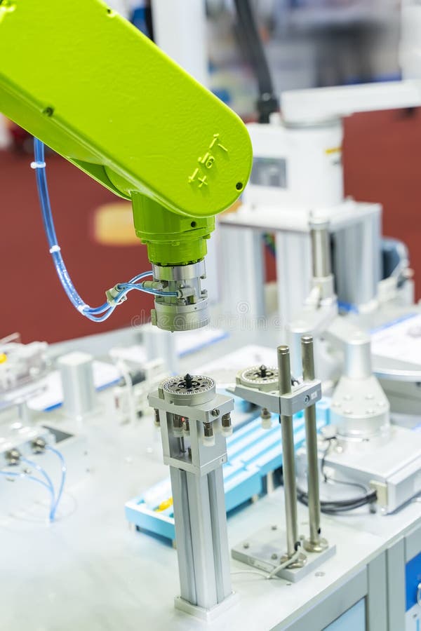Automatic Robot in a Smart Factory Stock Photo - Image of digital ...