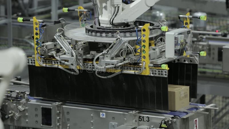 Automatic Robot Sorting Carton Boxes Stock Video - Video of ...