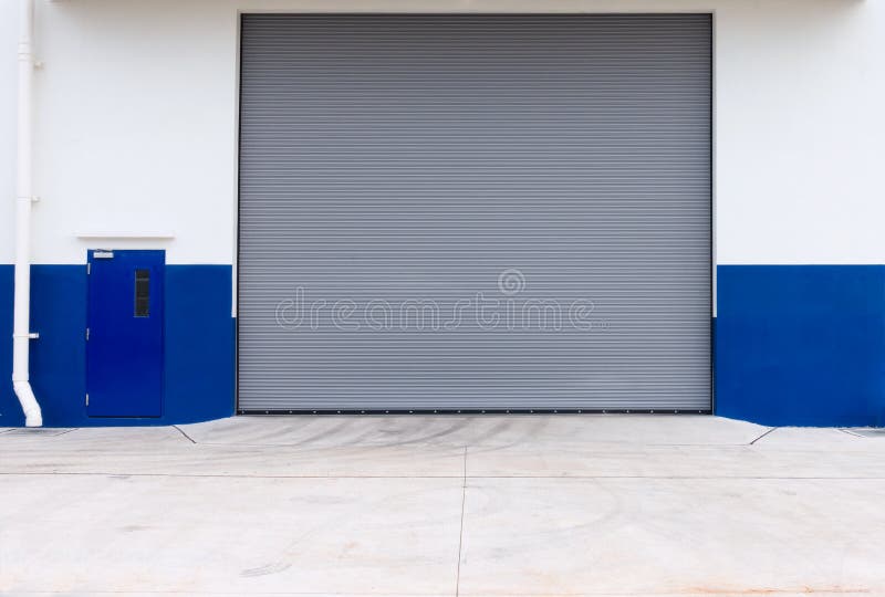 Automatic Roller Shutter Door of Storage Warehouse Stock Photo - Image ...
