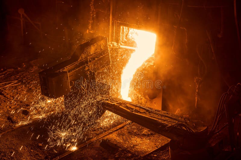 Automatic Sampler. the Process of Taking a Sample of Liquid Metal in a ...