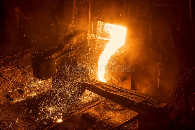 Automatic Sampler. the Process of Taking a Sample of Liquid Metal in a ...