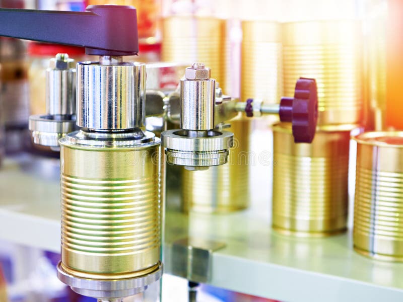 Automatic Seamer for Metal Cans Stock Image - Image of technology ...