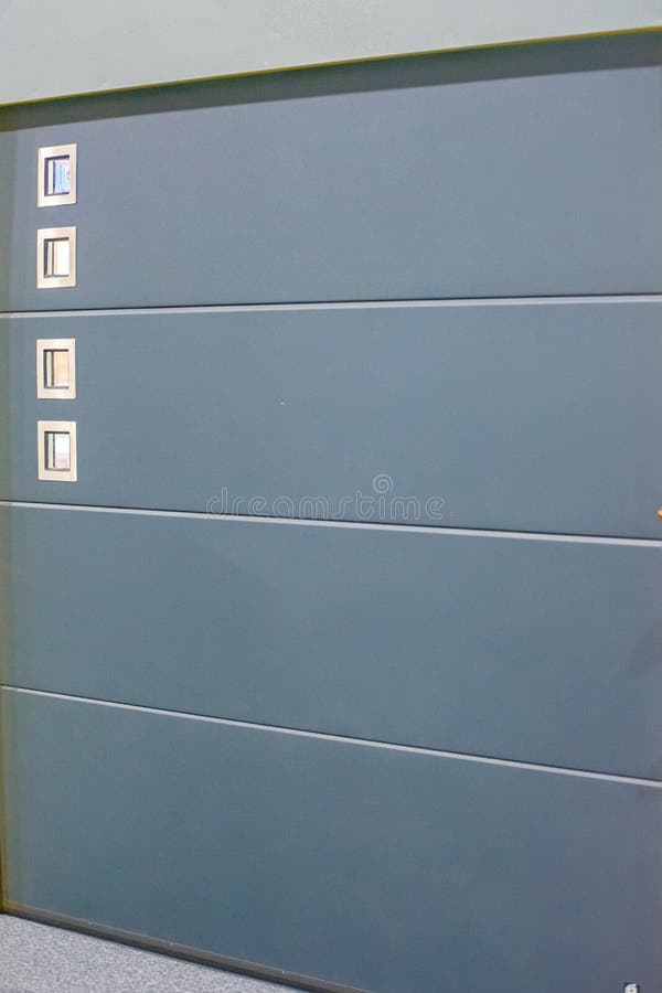 Automatic Sectional Metal Garage Doors Stock Image - Image of lifting ...