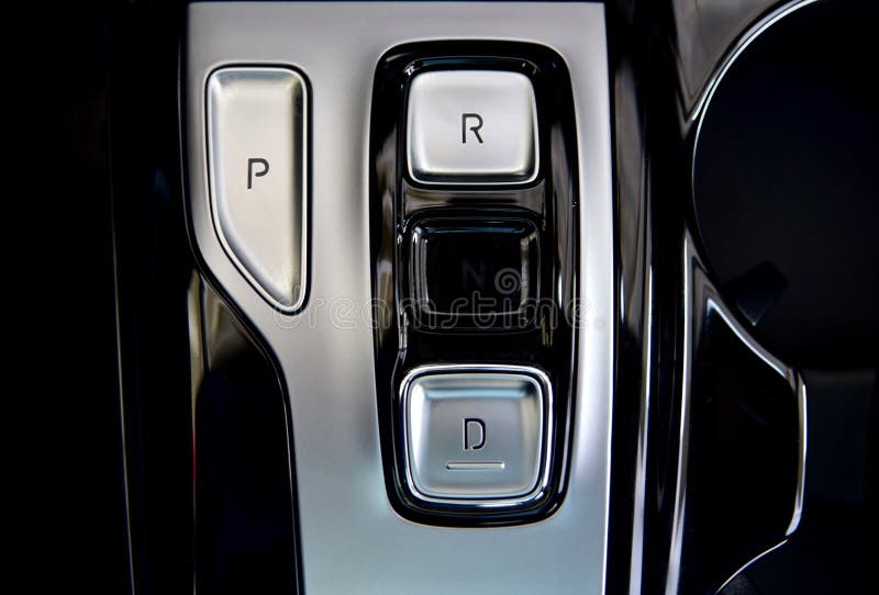 Automatic Selector Lever in the Passenger Car Stock Photo - Image of ...