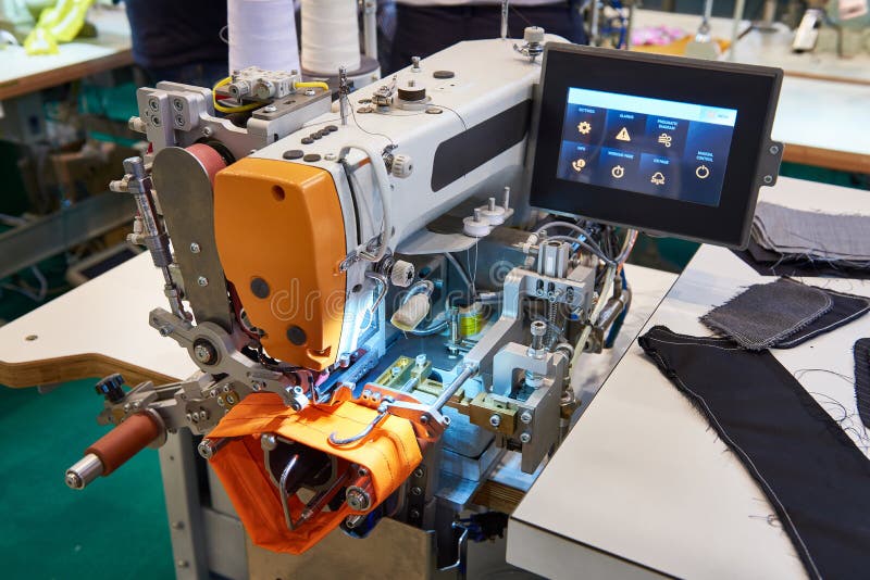 Automatic Sewing Bottom Hemming Machine Stock Photo - Image of ...