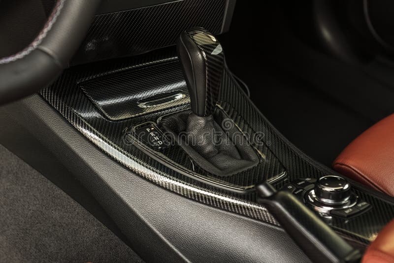 Automatic shift lever stock photo. Image of interior - 261260338