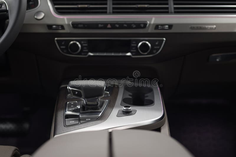 Automatic Shift Lever. Car Interior Detail Stock Photo - Image of ...