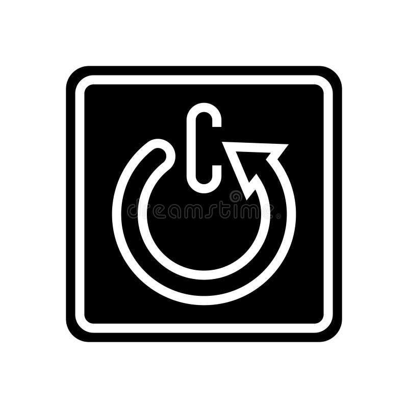 Automatic Shut Down Product Label Caution Glyph Icon Vector ...