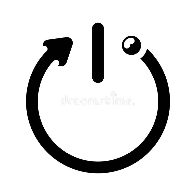 Automatic Shut Down Product Label Caution Glyph Icon Vector ...