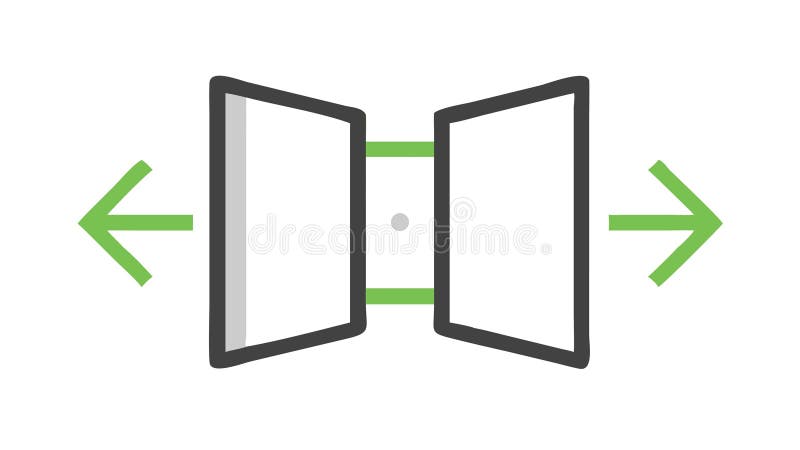 Sliding Door Opening Outwards Stock Illustrations – 2 Sliding Door ...