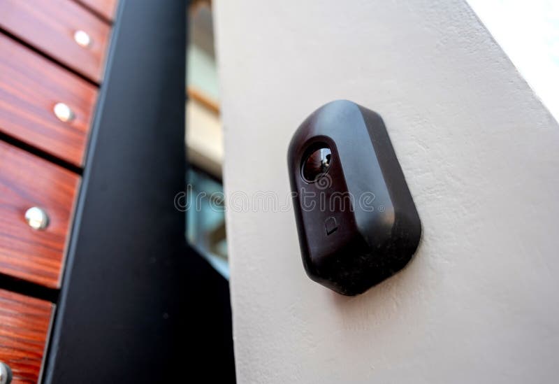 Automatic Sliding Front Gate at Modern Villa Stock Image - Image of ...