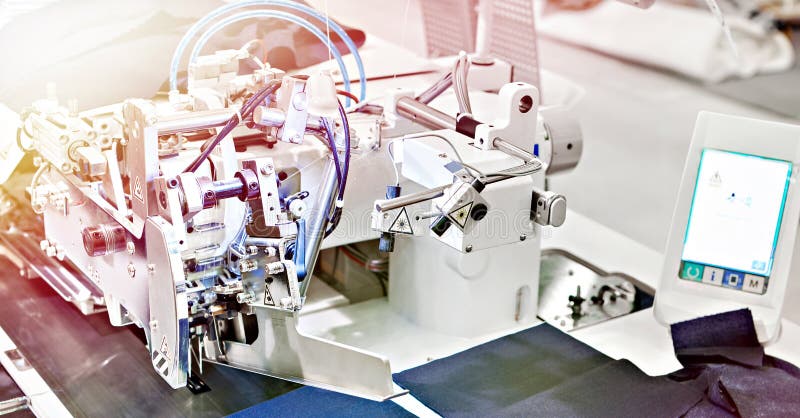 Lockstitch, Automatic Welting Sewing Machine Stock Image - Image of ...